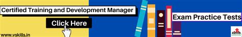 Training And Development Manager Vskills Hr Tutorial