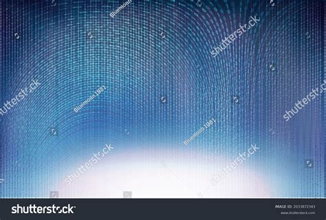 Binary Code Flying Blue Background Digital Stock Illustration
