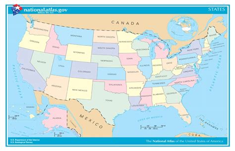 National Atlas Printable Maps