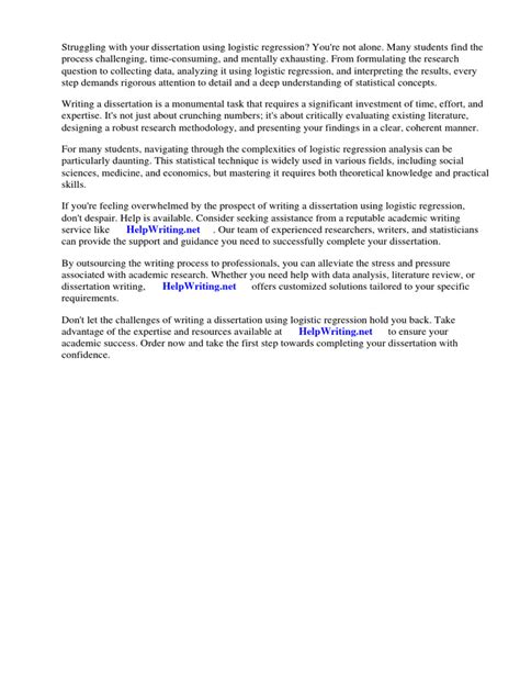 Dissertation Using Logistic Regression Pdf Logistic Regression
