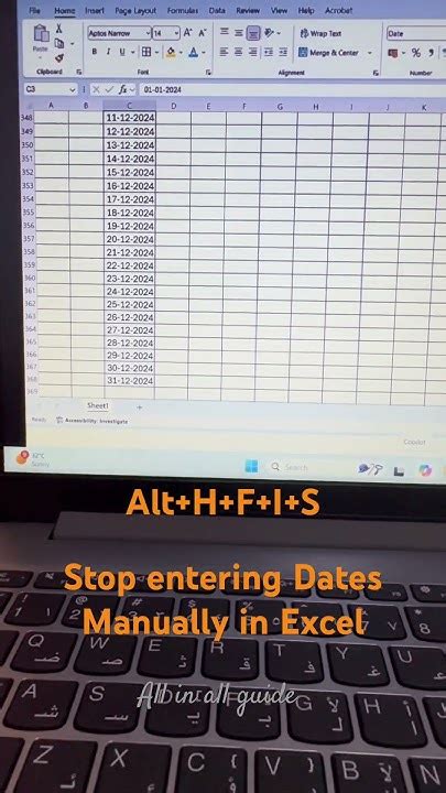 Automatically Write Dates In Excel Excel Tips And Tricks Youtube