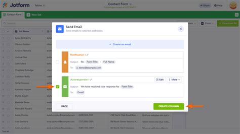 How To Send Email With Form Data In Jotform Tables
