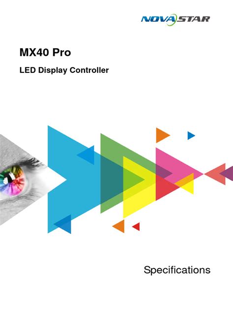 Mx40 Pro Led Controller Specifications Pdf Display Resolution Hdmi