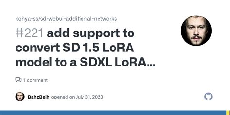 Add Support To Convert Sd 15 Lora Model To A Sdxl Lora Model · Issue