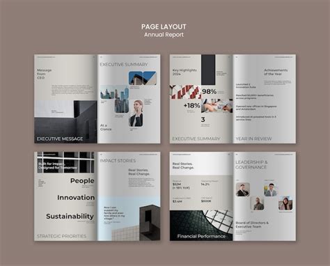 Шаблон годового отчета Бесплатный Psd