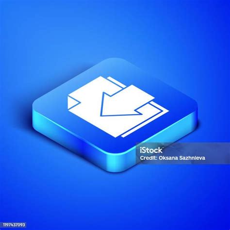 파란색 배경에 격리된 다음 페이지 화살표 아이콘입니다 화살표가 있는 파일 문서입니다 문서를 보냅니다 파란색 사각형 버튼입니다 벡터 일러스트레이션 개념에 대한 스톡 벡터 아트