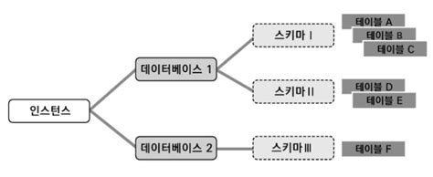 dbms별 schema 스키마 와 database 데이터베이스 의 차이점