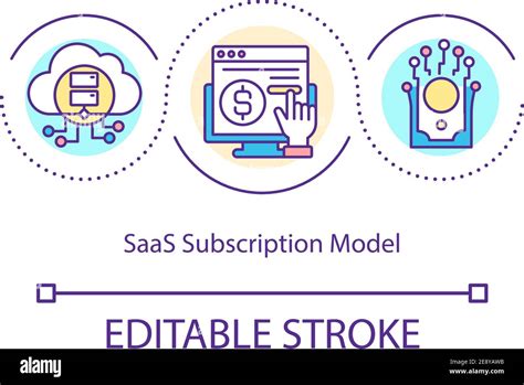 SaaS Subscription Model Concept Icon Stock Vector Image Art Alamy