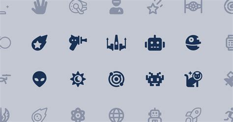 Science Fiction Icons In Version 5 Font Awesome