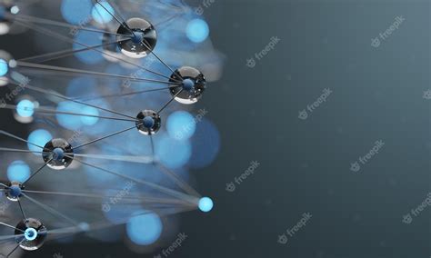 Premium Photo Spheres Particles Futuristic Molecular Structure Lines 3d Illustration