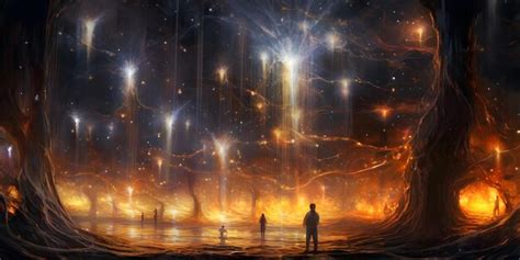 Premium Photo Network Of Glowing Neurons Like A Cosmic Constellation