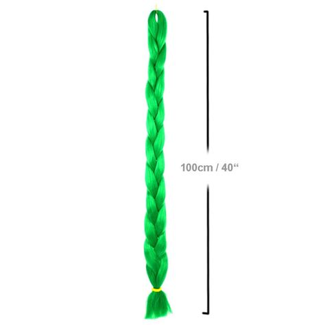Shop Mybraids 1 Colored Premium 2m Long Green Braid Hair For Rasta