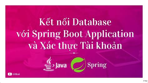 ☀️lập trình java spring boot kết nối database với spring boot