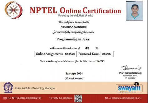 Hello Everyone I Have Successfully Completed The Course Programming In Java Thankyou