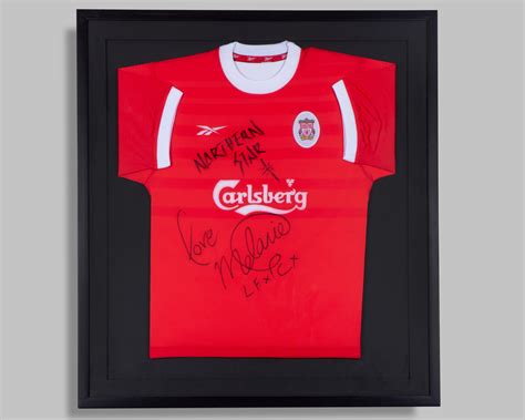 Mel C Autographed Red Liverpool Replica Short Sleeved Shirt Budds