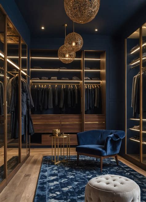 Navy Luxe A Distinguished Walk In Closet For The Modern Man 💼 Luxury
