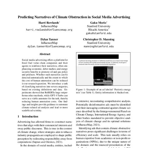 Predicting Narratives Of Climate Obstruction In Social Media