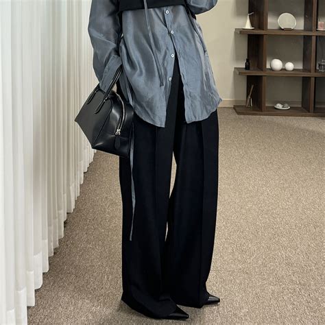 리오르 페일 팬츠여성 여자 여름 밴딩 스트링 핀턱 일자핏 와이드 팬츠 바지 위시버킷