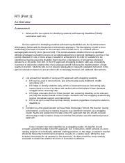 IRIS Module RTI Part Docx RTI Part An Overview Assessment What Are The Two