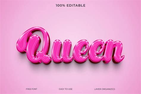 Glossy Cherry Pink 3D Text Effect Free Photoshop PSD File