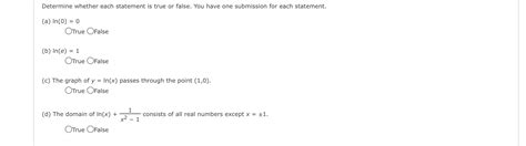 Solved Determine Whether Each Statement Is True Or False