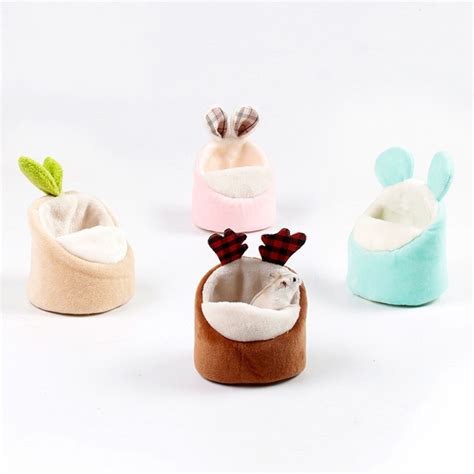 Badu Bg Малък домашен любимец Зимно легло Топло гнездо Аксесоари за малки животни Хамстер