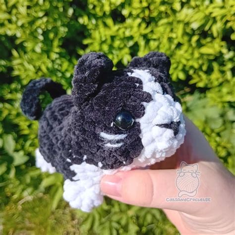 Handmade Plush Tuxedo Cat Etsy