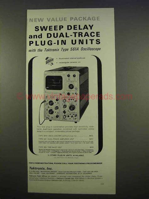 1963 Tektronix Type 561a Oscilloscope Ad Sweep Delay Bp004