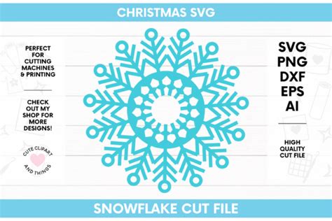 Snowflake Svg Graphic By Cuteclipartandthings · Creative Fabrica