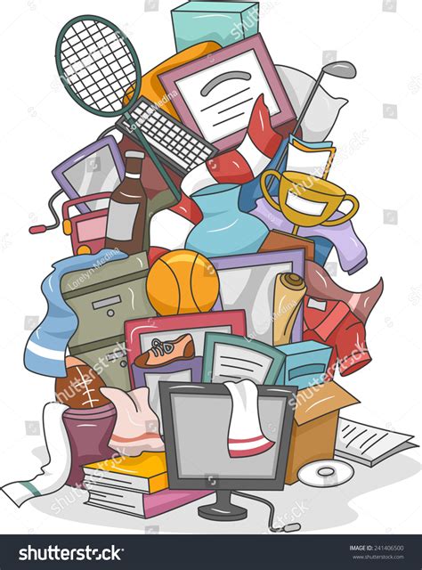 Illustration Of A Huge Pile Of Random Items Carelessly Thrown Together 241406500 Shutterstock
