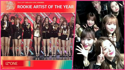 Izone Wins Rookie Of The Year At The Golden Disc Awards Youtube