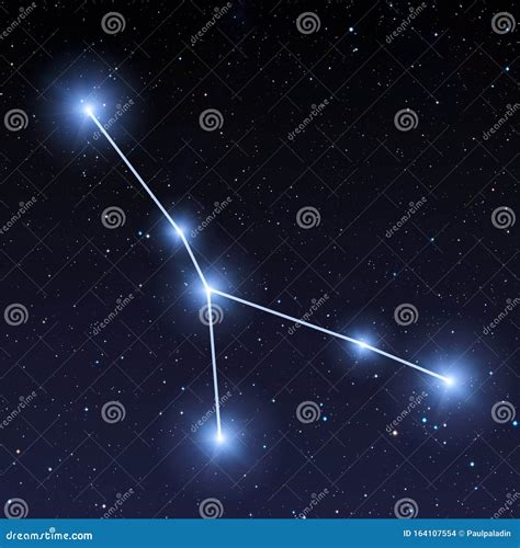 Cancer Constellation On A Purple Background Schematic Representation