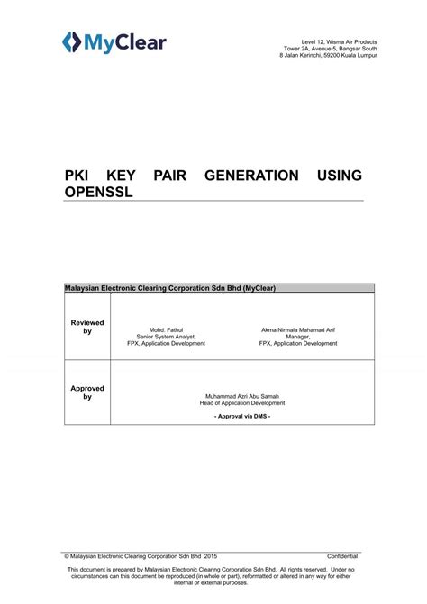 4 Pki Key Pair Generation Using Openssl V10