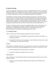 Kmeans Clustering Project Instruction Docx K Means Clustering The K Means Algorithm Is