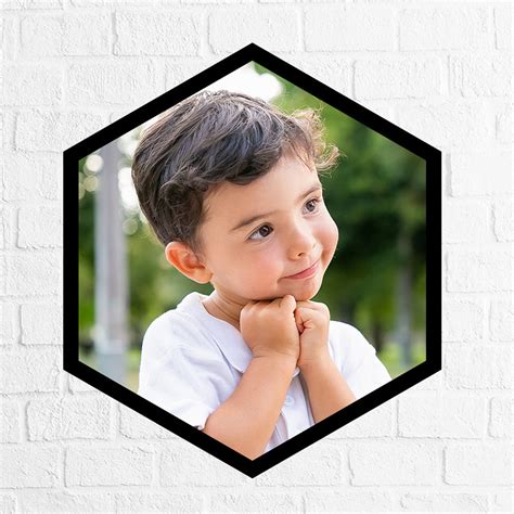 Personalized Hexagon Single Vertical Frame Photo Frames Doozypics