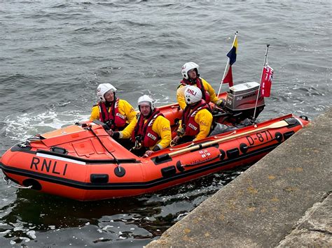 Portrush Rnli Name Inshore Lifeboat The Ken Blair At Harbour Ceremony
