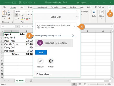 Share An Excel Workbook Customguide