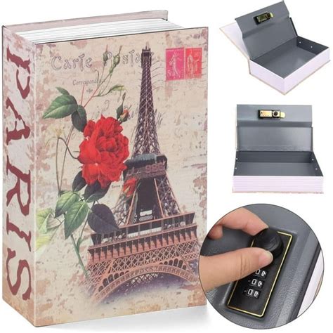 Caja Fuerte De Camuflaje Alcancía Forma De Libro Con Llaves París