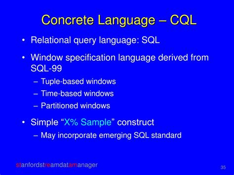 Ppt Cql A Language For Continuous Queries Over Streams And Relations