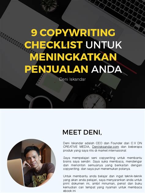 9 Copywriting Checklist Meningkatkan Penjualan Pdf Pdf