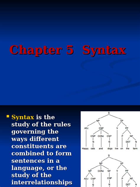 Chapter 5 Syntax Pdf Phrase Adverb