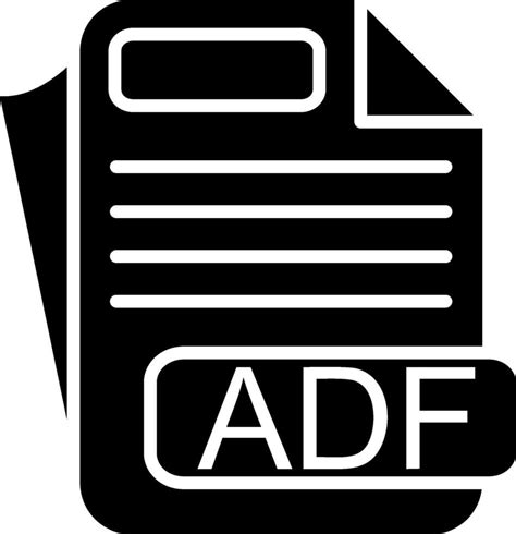 Adf File Format Glyph Icon 53903707 Vector Art At Vecteezy