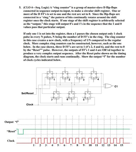 solved 5 clo 4 seq logic a “ring counter is a group of