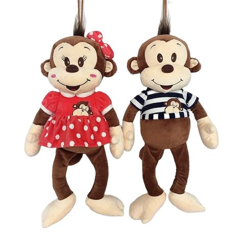 Odm Custom Soft Cute Stuffed Monkey Plush Toy With Clothes Stuffer
