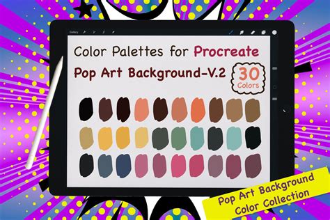procreate color palettes pop art v 2 graphic by jennythip · creative