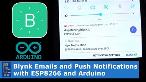 Blynk Email And Push Notifications Tutorial Esp8266 Arduino Example