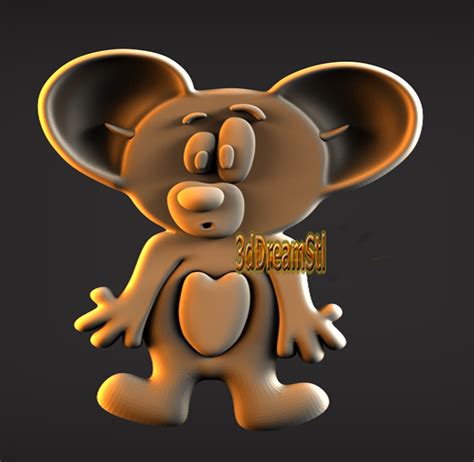 🐁 Jerry The Mouse Stl Model Cnc Router Engraver Artcam Aspire Cnc