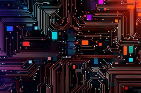 Premium Photo Abstract Gradient Circuit Board Background