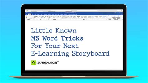 learnnovators® on linkedin elearning storyboarding msword