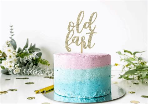 Old Fart Cake Topper Fathers Day Birthday Cake Topper Etsy Uk